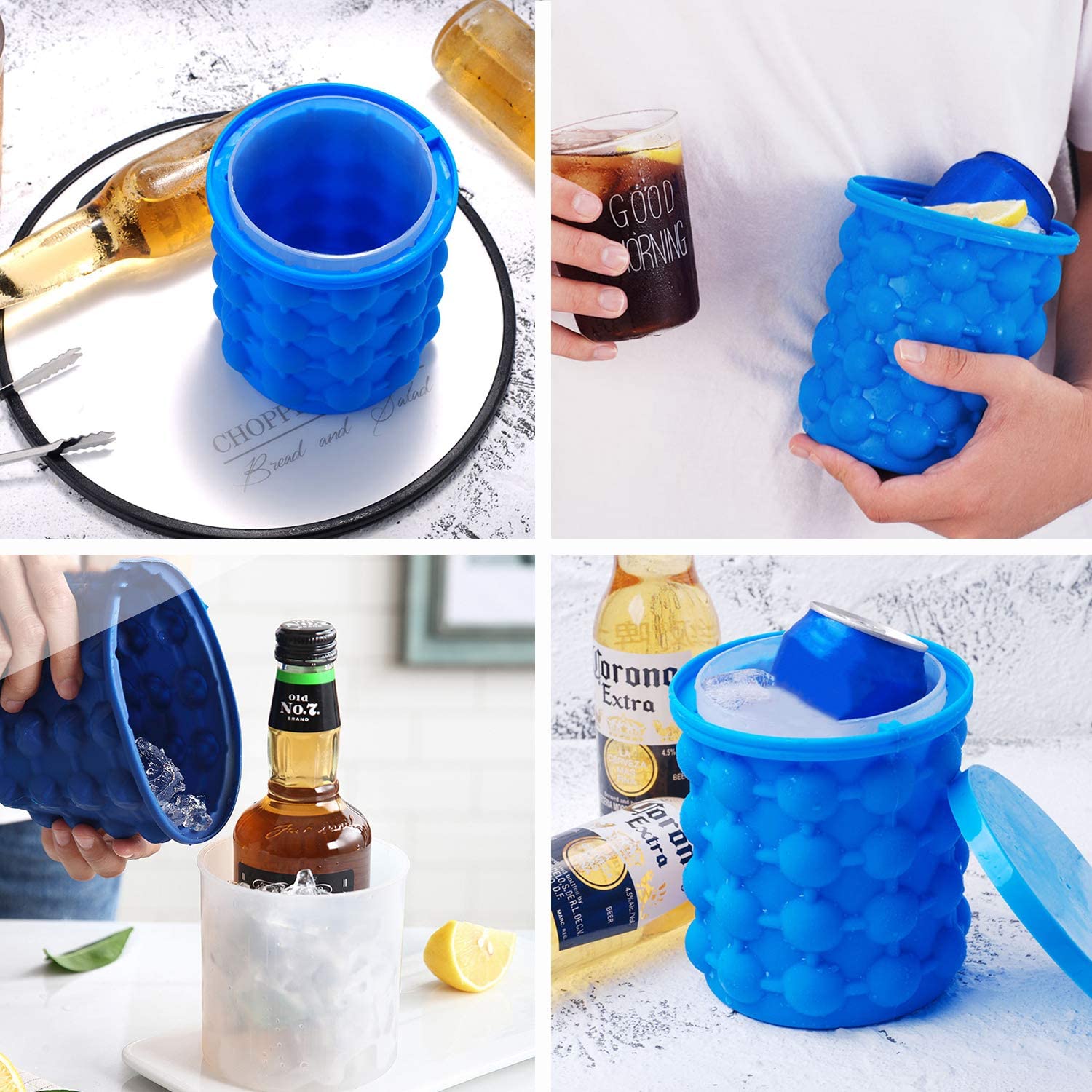 Silicone Ice Bucket For Freezer Cube Maker,Large I... – Grandado