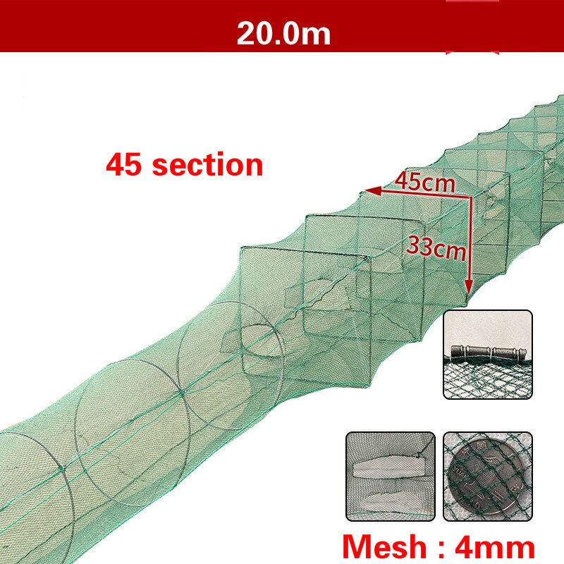 1.1m-20m Shrimp Cage Fishing Net Catcher Trap Fold... – Vicedeal