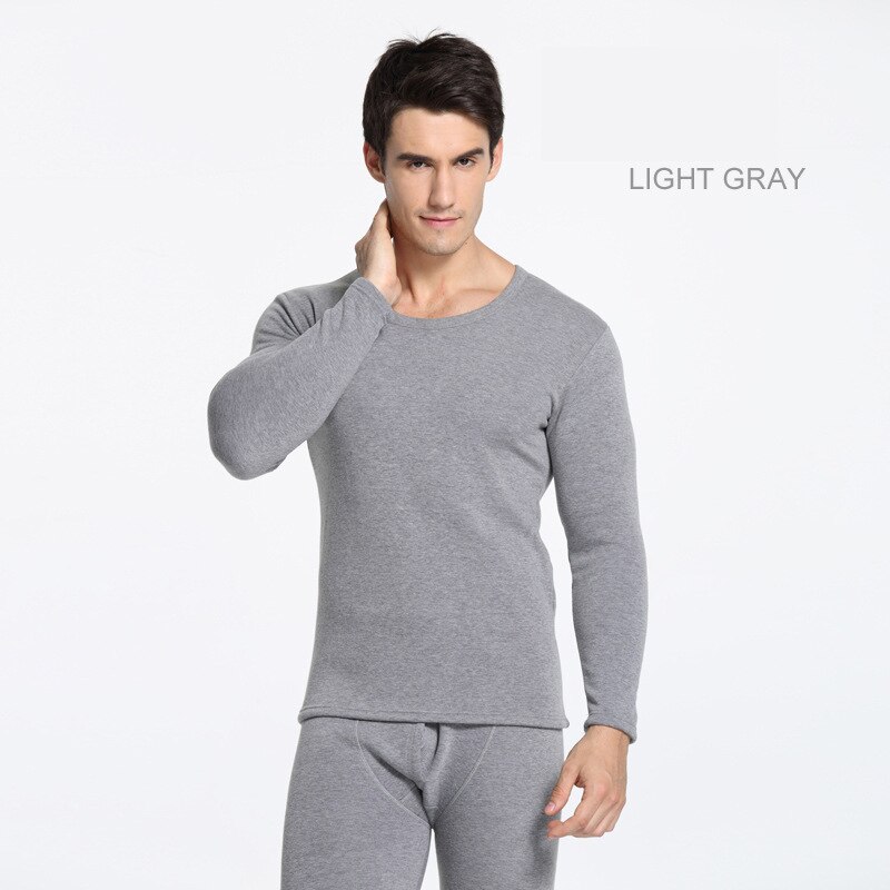 men thick long johns soft fleece thermal underwear... – Vicedeal