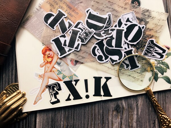 29Pcs Vintage Alphabet English Letters Sticker DIY... – Grandado