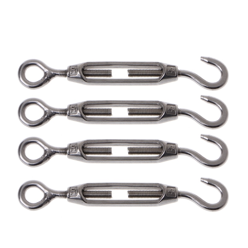 4PCS 304 Stainless Steel M4 Hook & Eye Turnbuckle ... – Vicedeal