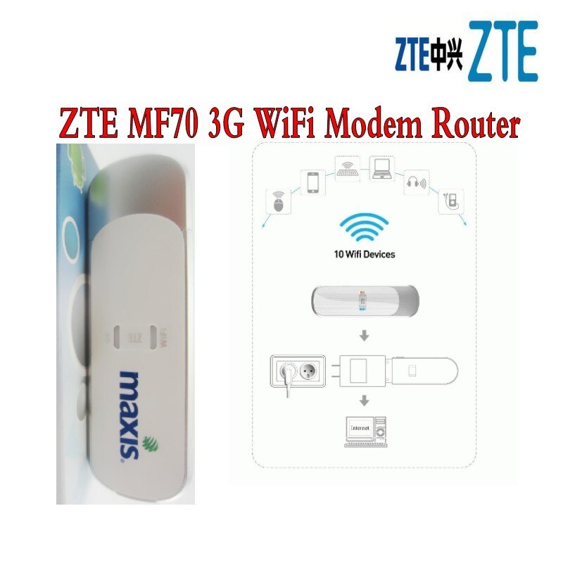 Unlocked Original HSPA+ 21.6Mbps ZTE MF70 3G USB M... – Grandado