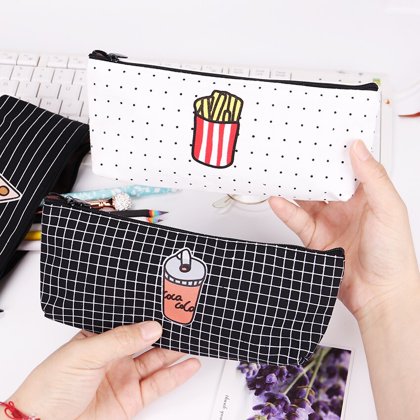 Cute Food Contracted Pencil Bag Papelaria Canvas P... – Vicedeal