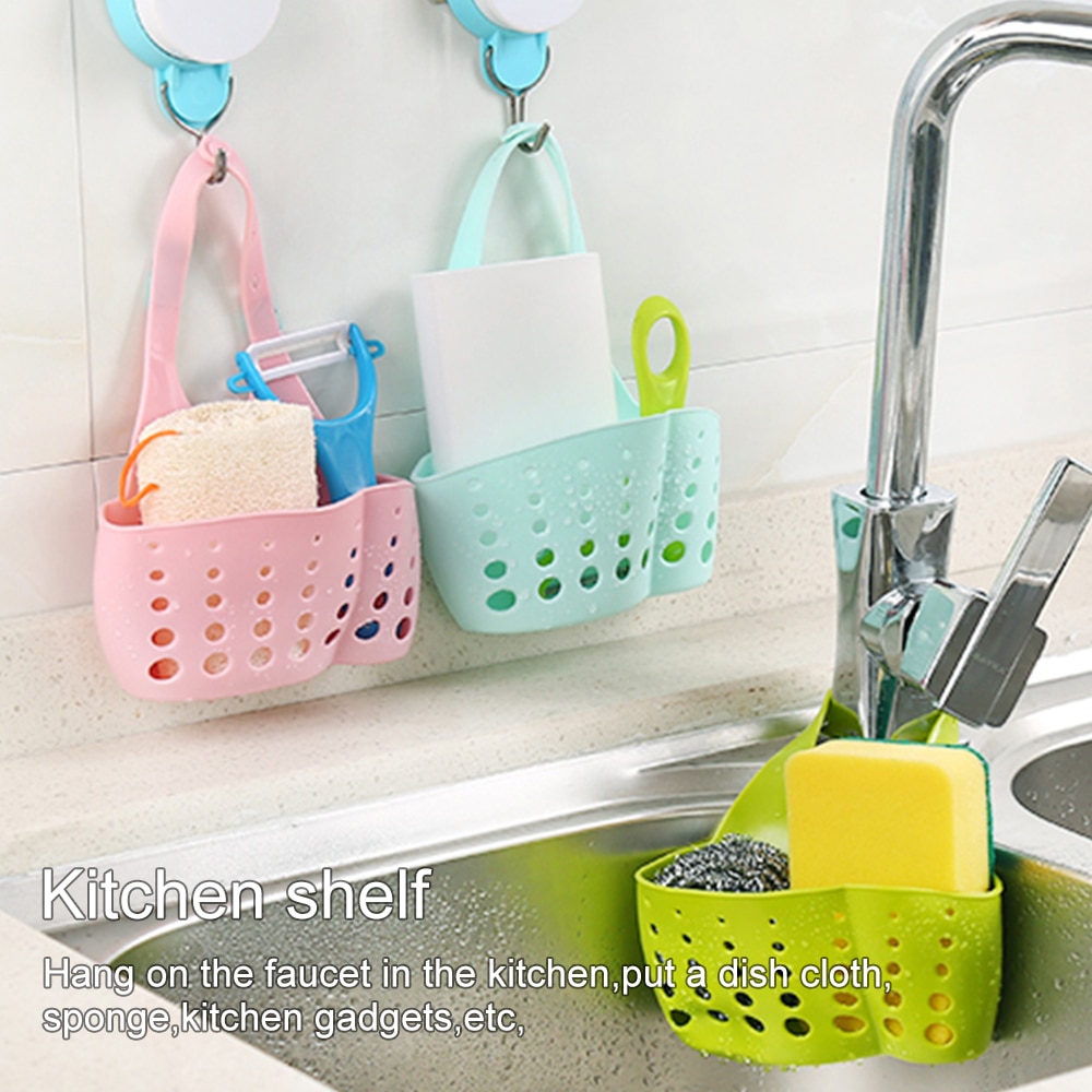 Sink Shelf Soap Sponge Drain Rack Silicone Storage... – Vicedeal