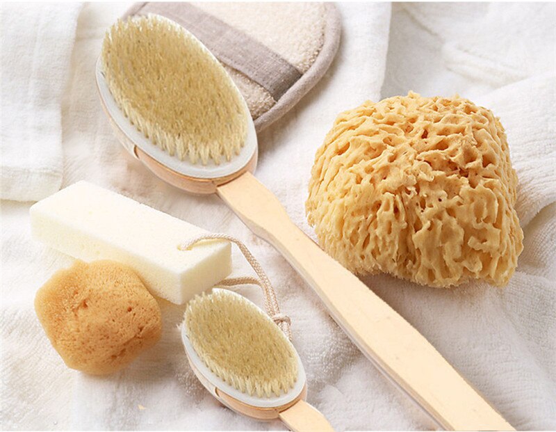 Bath Body Brush Boar Bristles Exfoliating Body Mas... – Vicedeal
