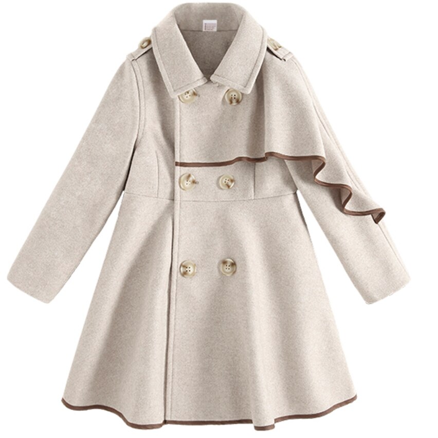 Autumn Winter Baby Girl Woolen Coat Children doubl... – Grandado