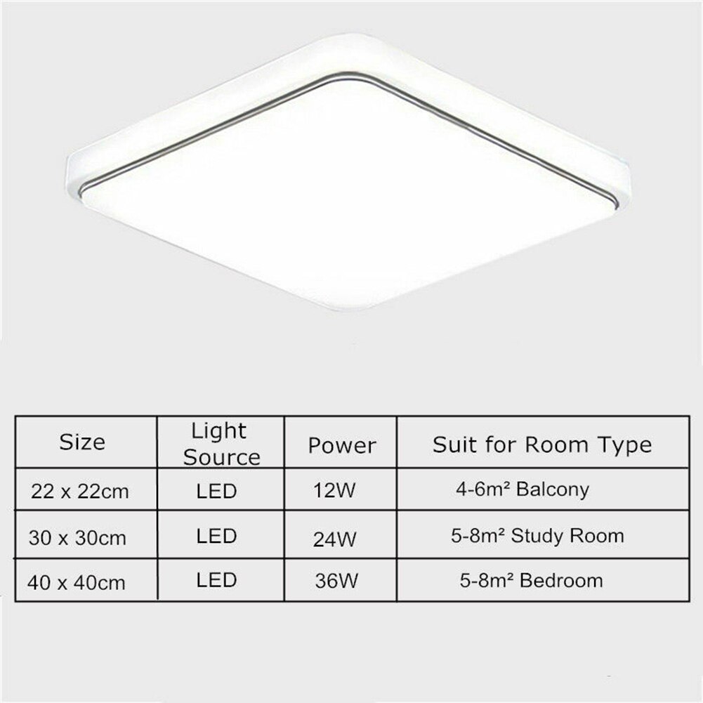 LED Ceiling Down Light Square Cover Modern for Bed... – Vicedeal