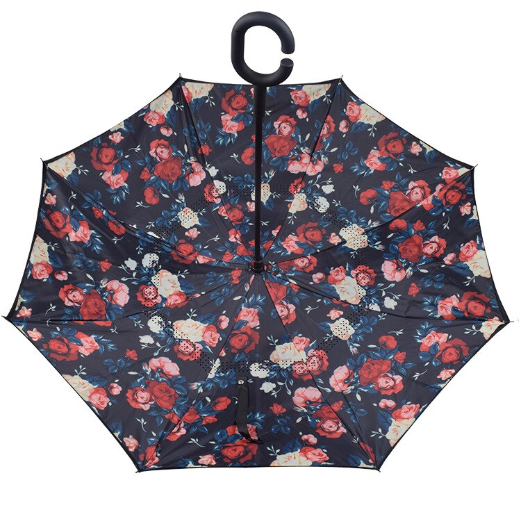 Windproof Reverse Folding Double Layer Inverted Um... – Grandado