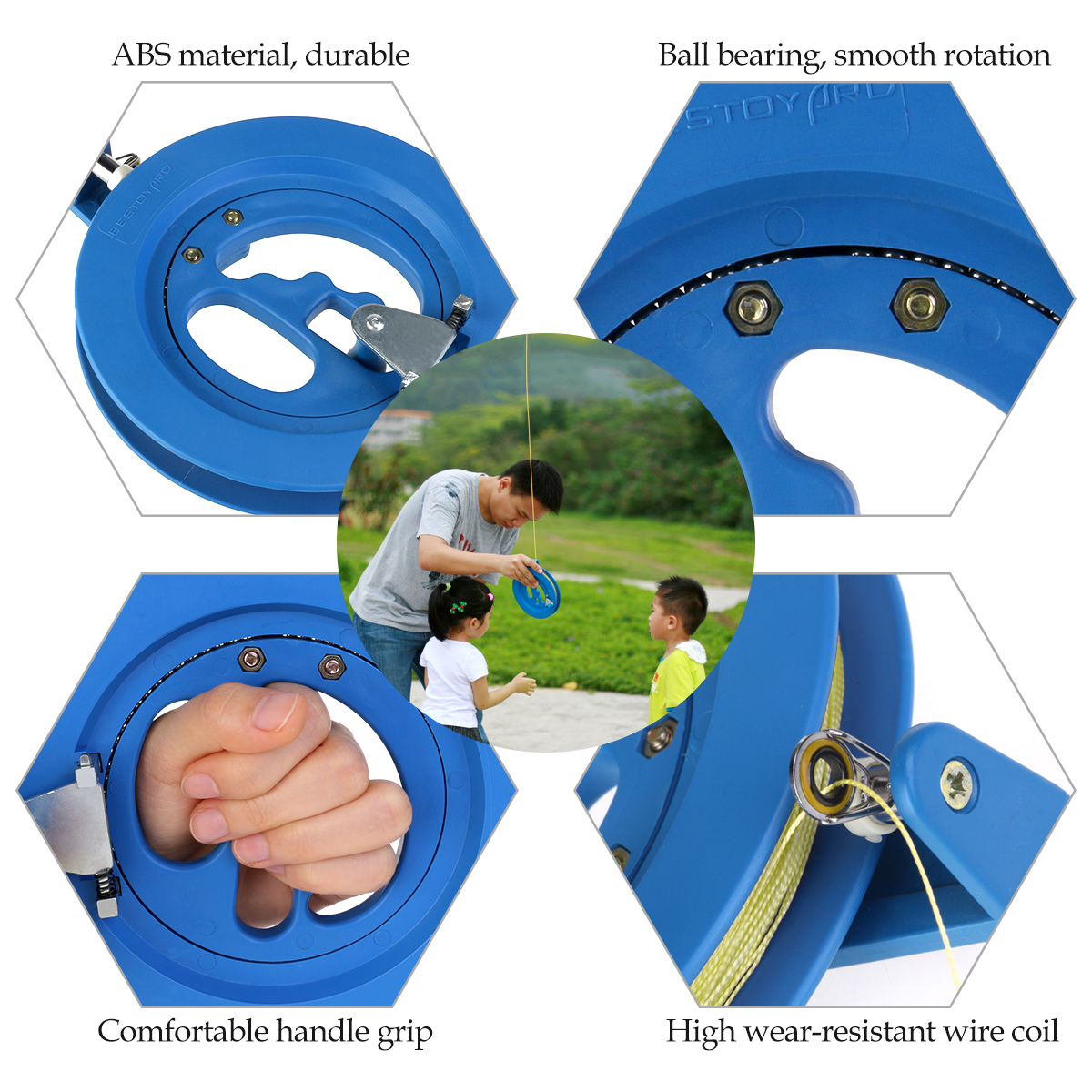 1 Set Kite Line Winder with 100M String Kite Winde... – Vicedeal