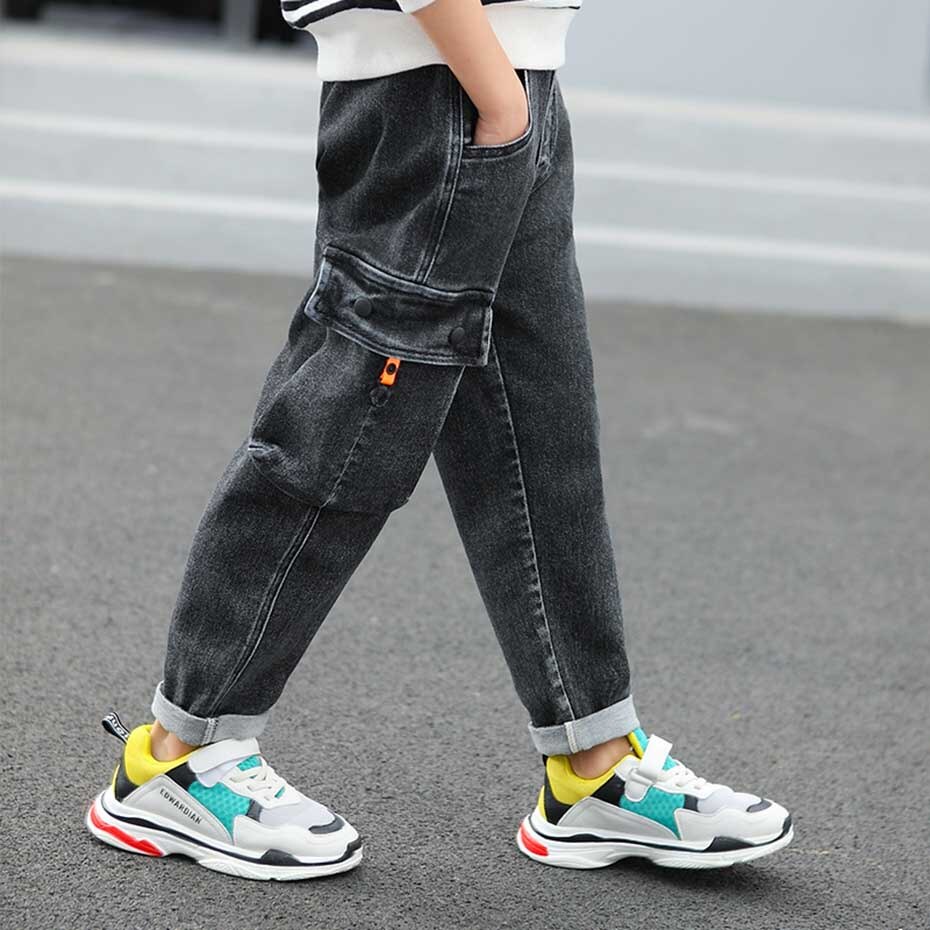 Jongens Jeans Solid Straight Kids Jeans Jongen Pat... – Vicedeal