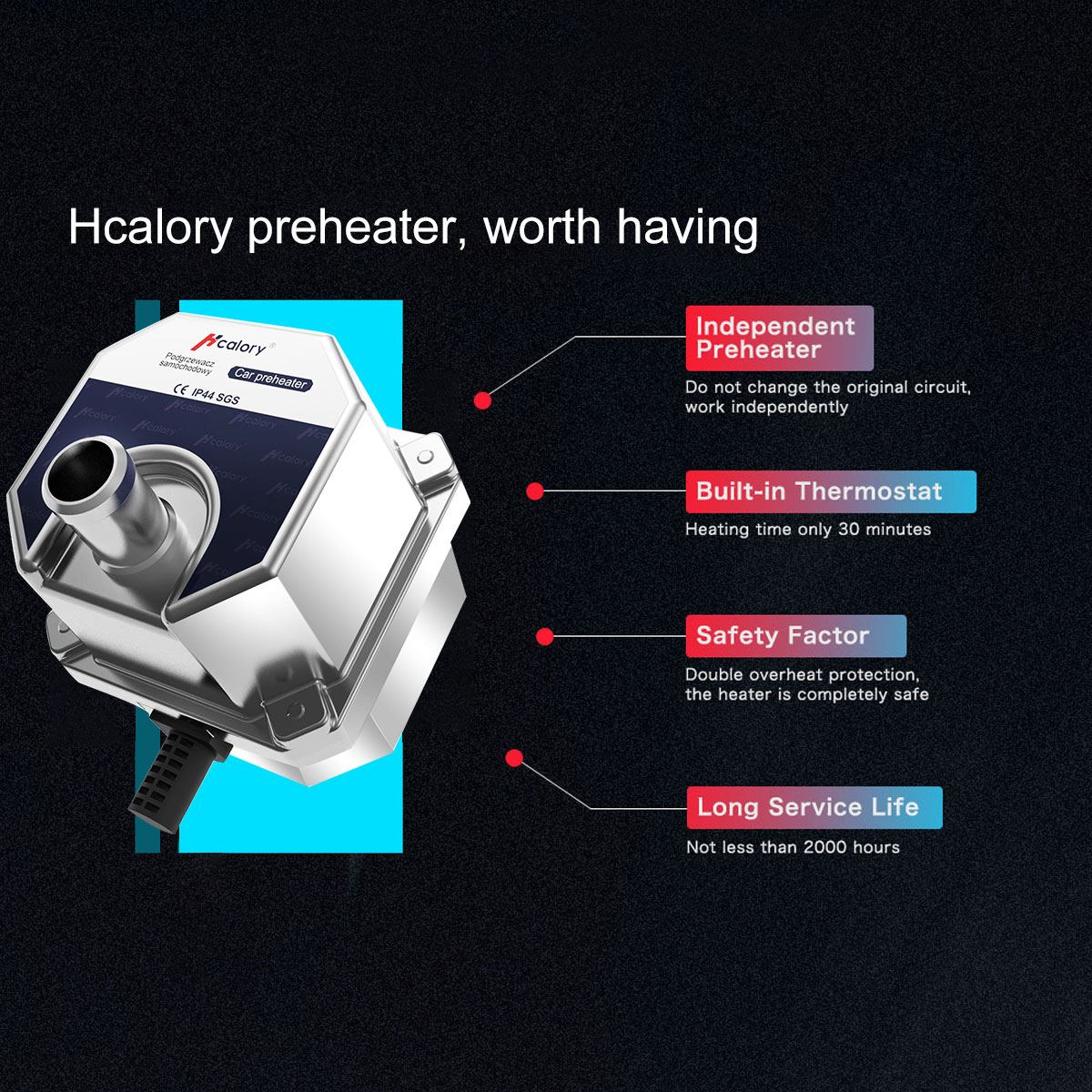 Hcalory 2000W Pre-start Engine Coolant Heater 220V... – Vicedeal