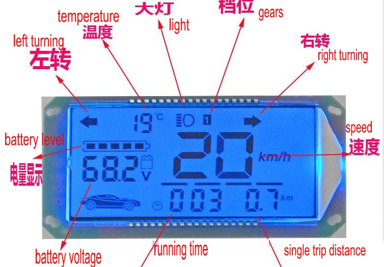 lcd display dashboard speedometer for electric sco... – Vicedeal