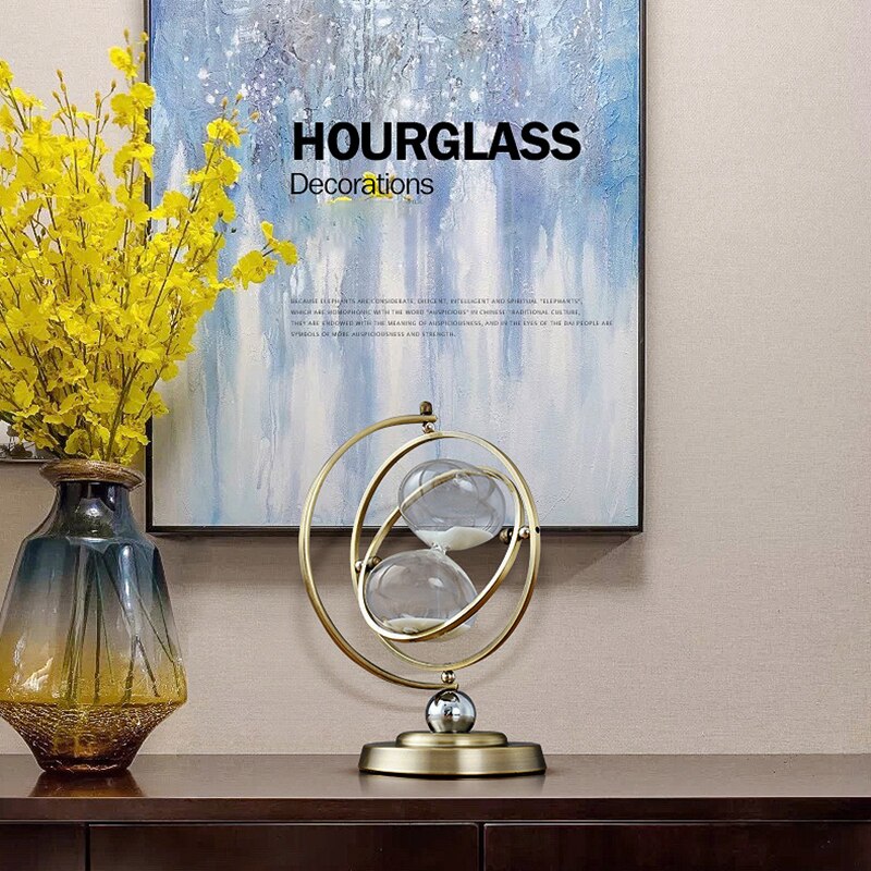 15/30/60 Minute Vintage Hourglass Rotating Metal S... – Grandado