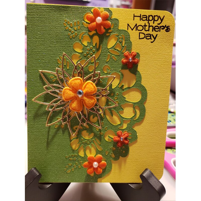 2 Types Lotus Flower Frame Metal Cutting Dies Sten... – Grandado