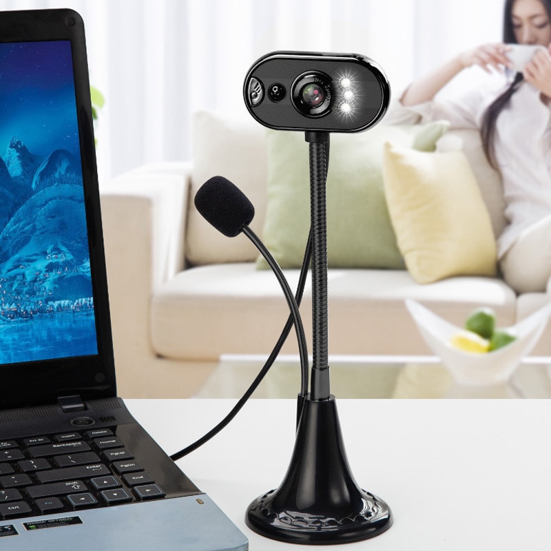 USB HD Webcam Camera with Mic Night Vision for Des... – Vicedeal