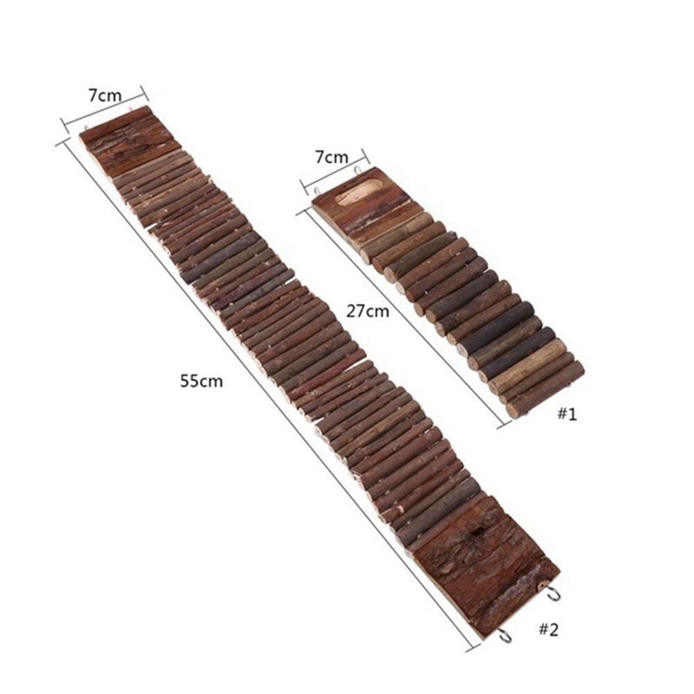 Pet Bridge Ladder Toy Natural Wooden Flexible Clim... – Grandado