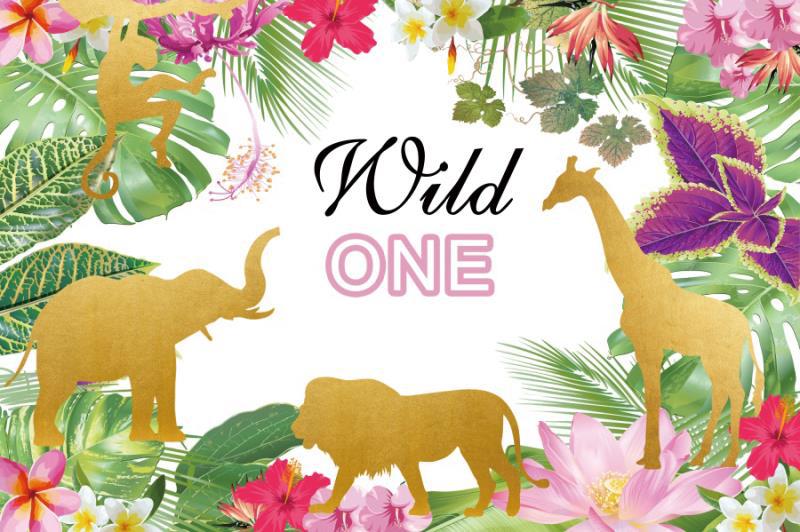 Safari Animals Wild One Theme Party Backdrops Kids... – Grandado