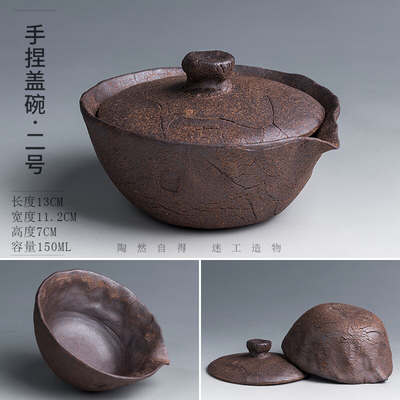 Japanese Art Retro Stoneware Covered Bowl Ceramic ... – Grandado