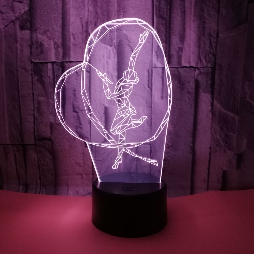 Artistic Gymnastics 3d Lamp Seven Colors Remote Co... – Vicedeal