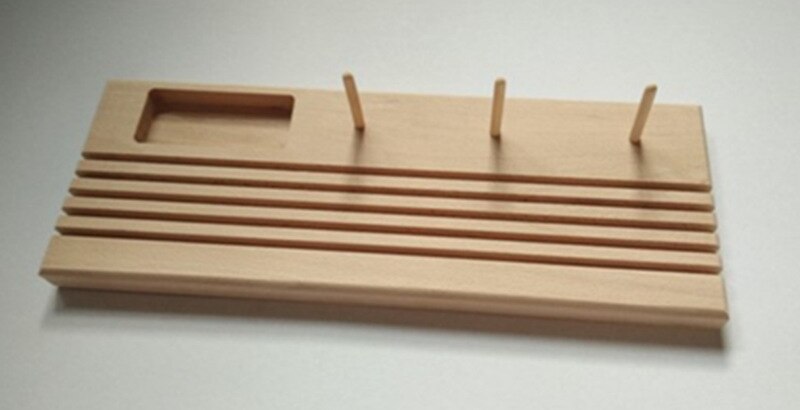 Wooden Ruler Rack With Spool Holder Ruler Spools T... – Grandado