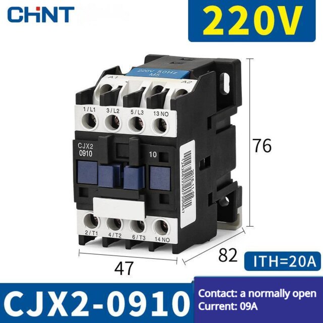 CHINT CJX2 LC1 AC Contactor Phase 3-Pole NO Coil V... – Grandado