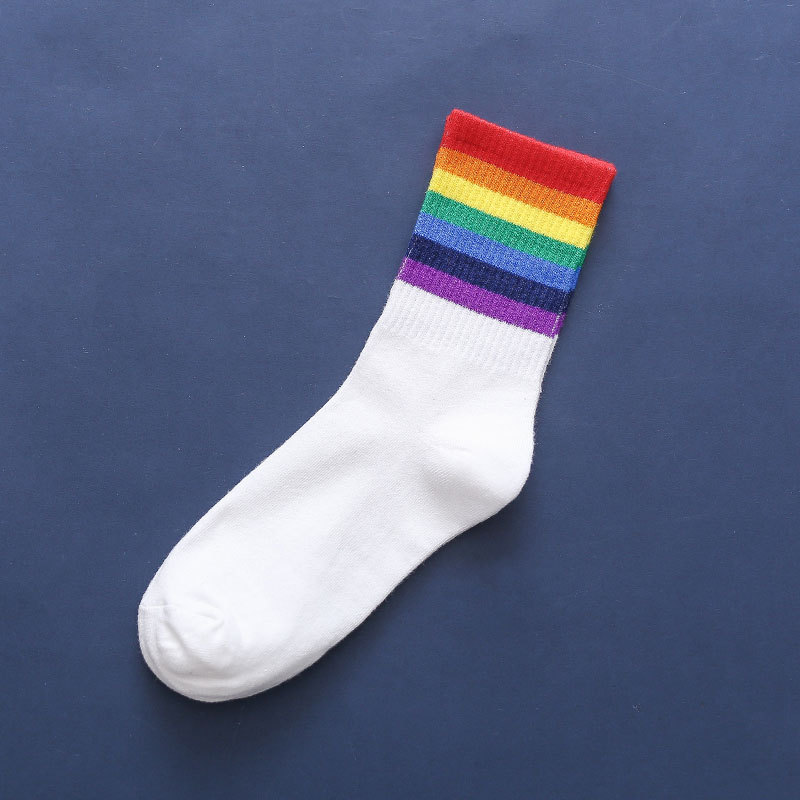 Long Socks Rainbow Color Street Korean Sock Christ... – Grandado