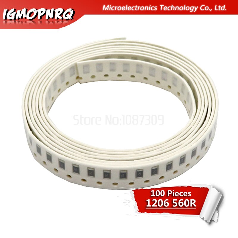 100PCS 1206 SMD Resistor 5% 560 ohm chip resistor ... – Grandado
