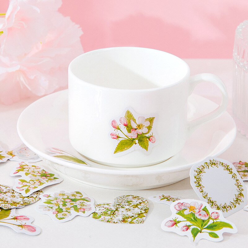 46 Pcs Spring Flowers Stickers Watercolor Potted P... – Grandado