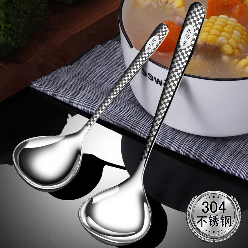 1 Pc 304 Stainless Steel Spoon Family Soup Spoon S... – Vicedeal