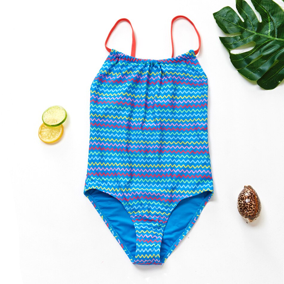 Mädchen Badeanzug Neue Gestreiften Badeanzug Hänge... – Grandado