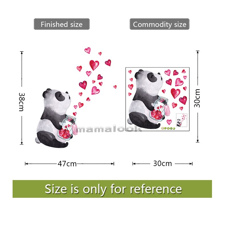 Hand drawn panda Wall Sticker Chinese style art mu... – Grandado