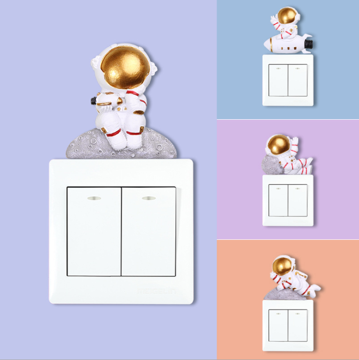 Astronaut 3d Stereo Switch Sticker Socket Decorati... – Grandado