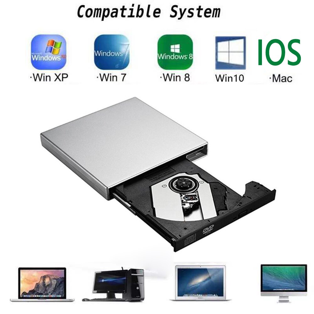 Usb 2.0 Slim Externe Drives Dvd Rom Drive Brander ... – Grandado