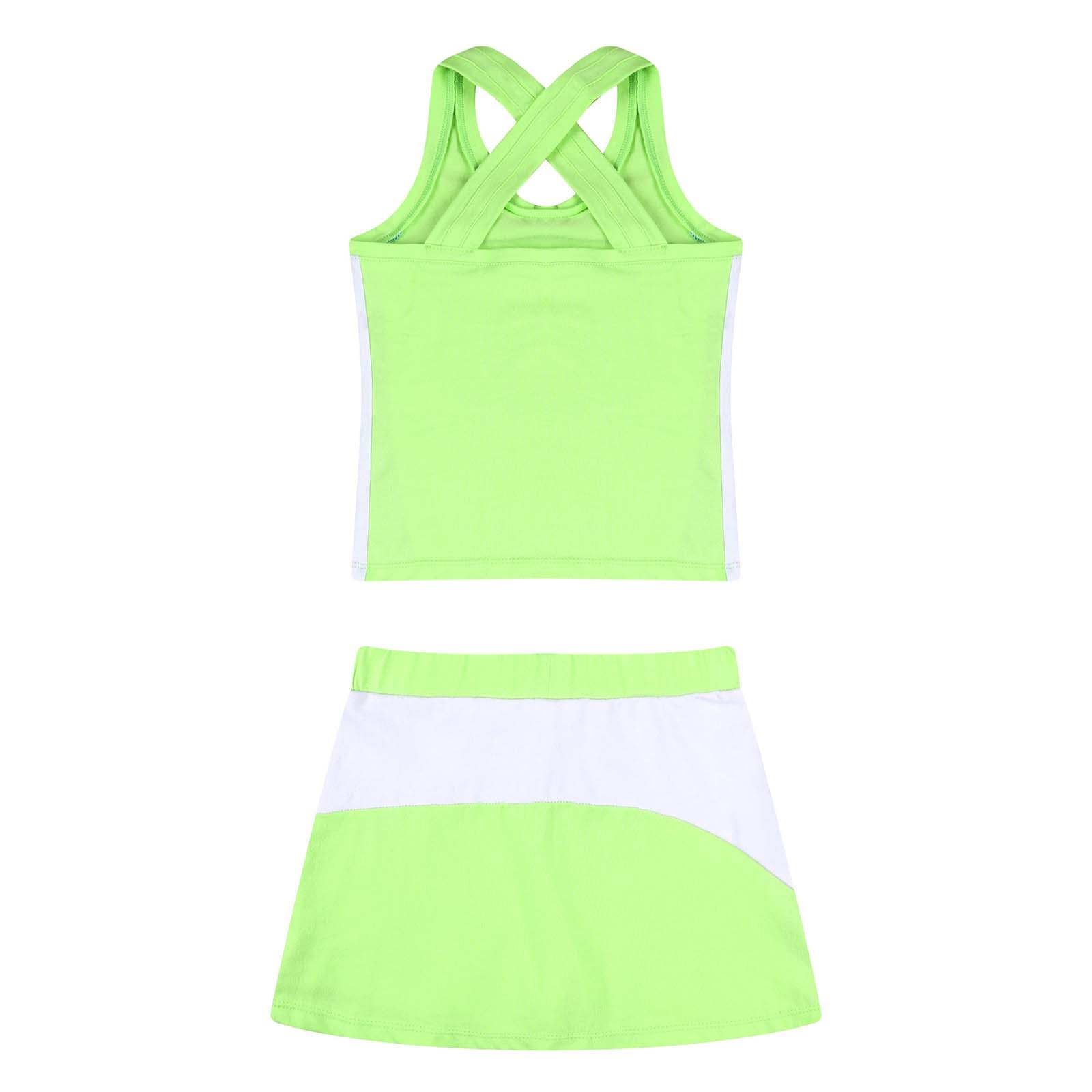 Kids Workout Sports Suit Wear Sleeveless Girls Ten... – Grandado