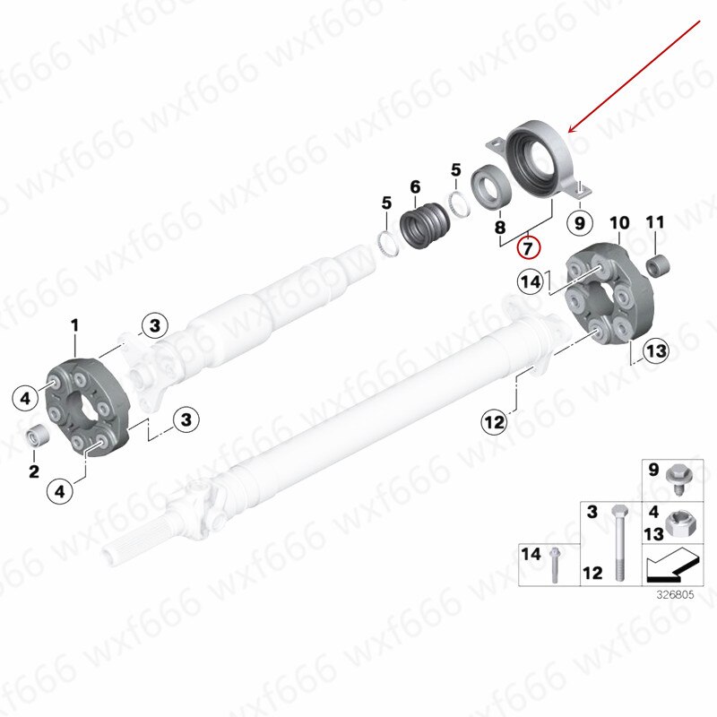 Car Drive shaft suspension Bearing bracket E84b mw... – Grandado