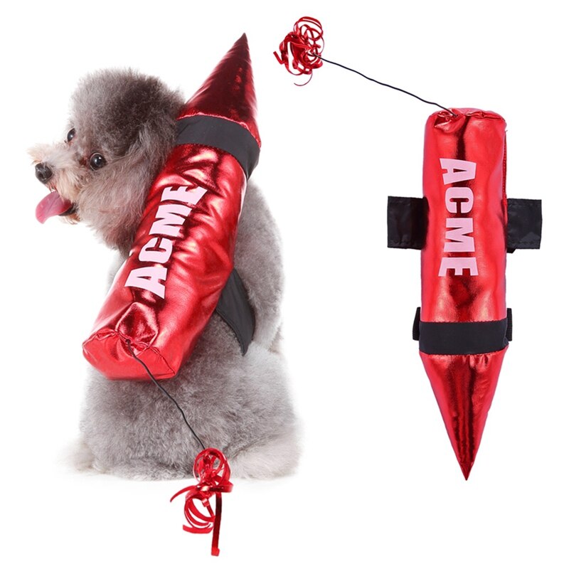 Red Rocket Dog Puppy Costume, Pet Halloween Cospla... – Grandado
