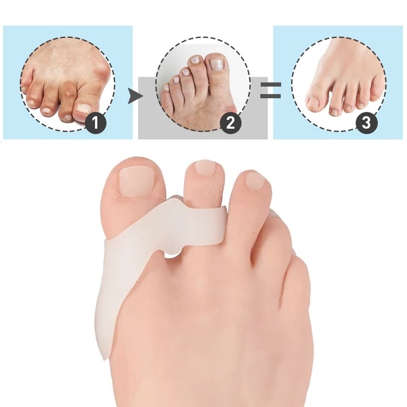 5 Pair Silicone Gel Foot Two Hole Toe Separator Th... – Grandado