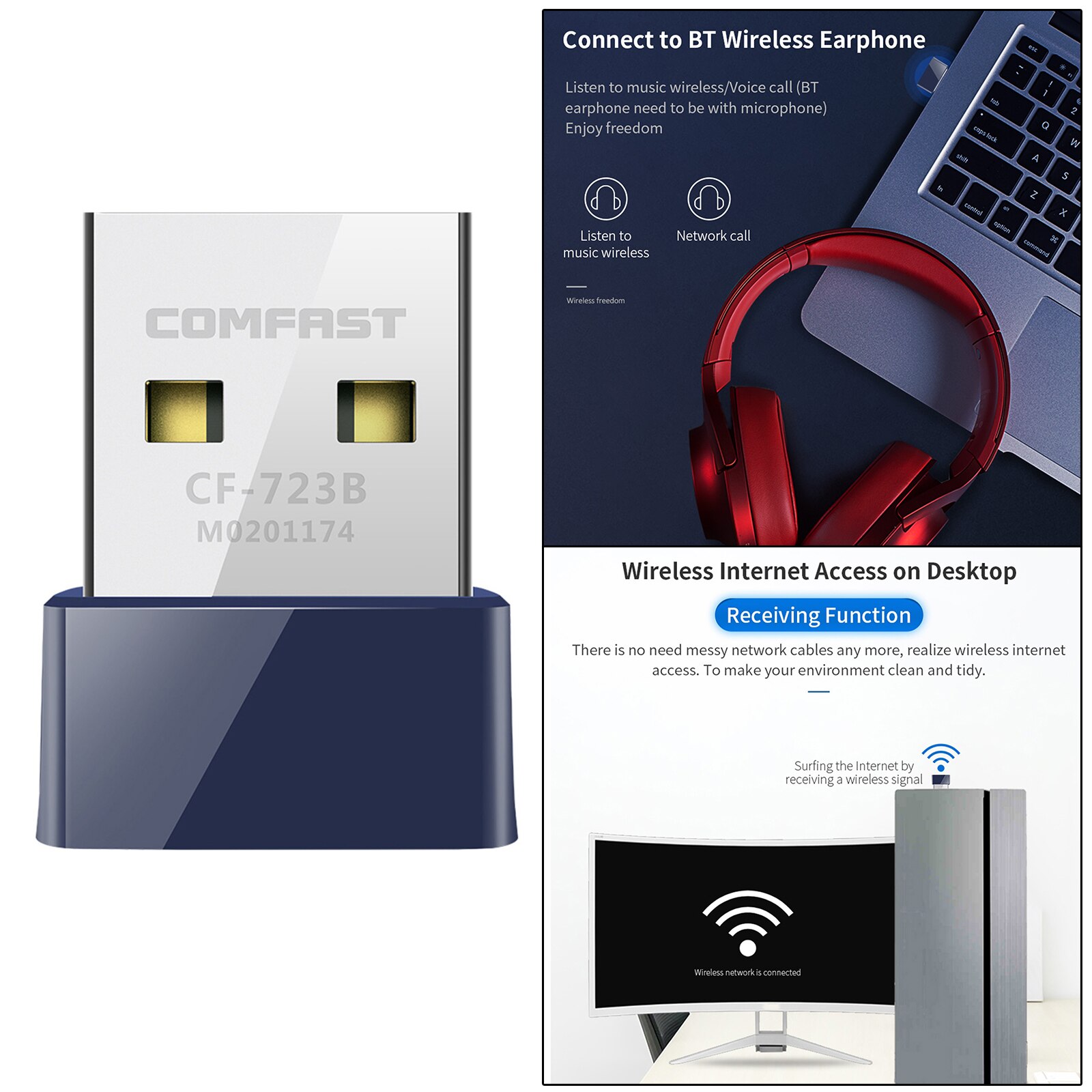 Draadloze Usb 2 In 1 Wifi Bluetooth Card Externe N... – Vicedeal