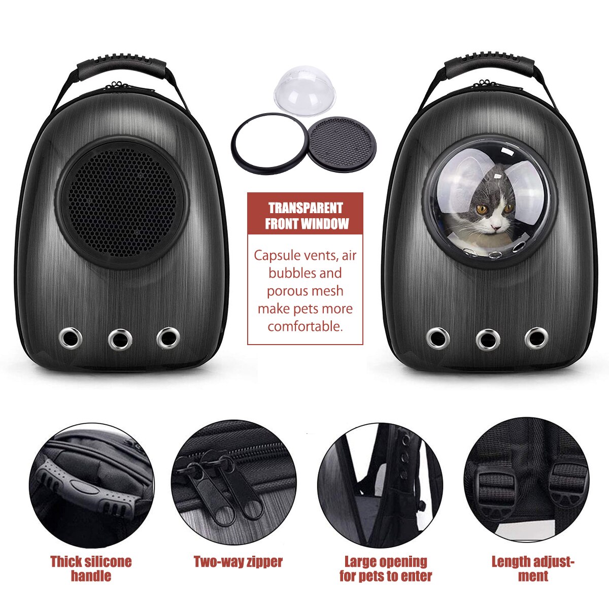 Travel Pet Carrier Bubble Dome Backpack for Dog an... – Vicedeal