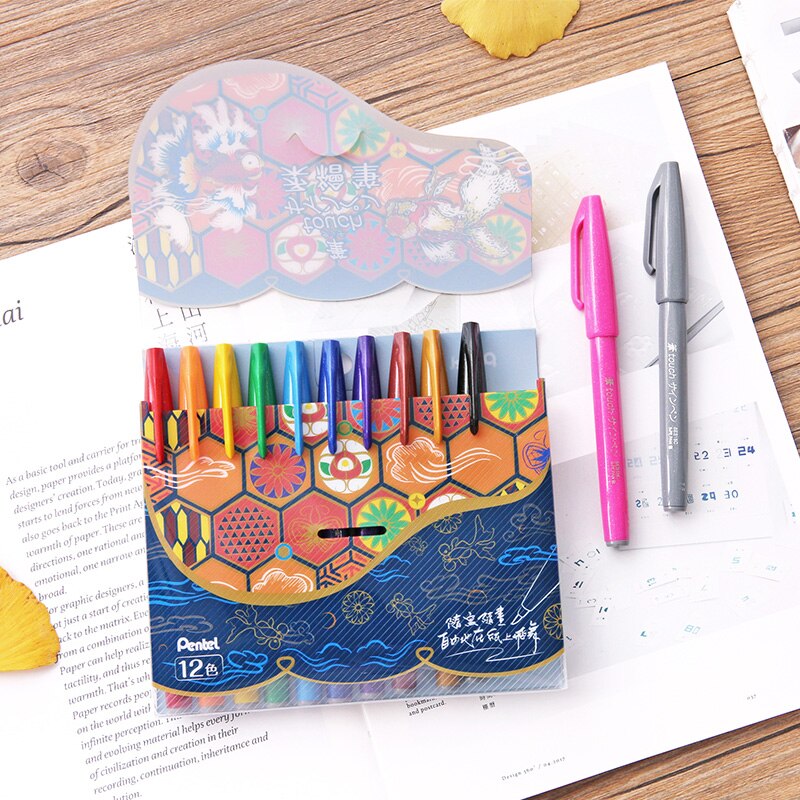 Japan Flourish Special Pen Pentel Color Marker Pen... – Vicedeal