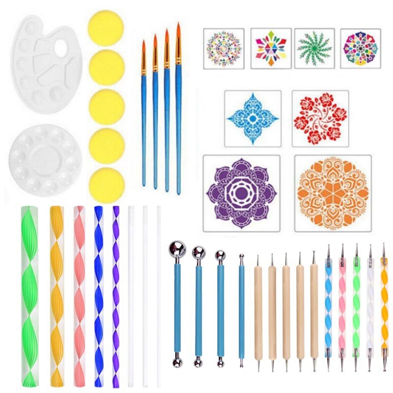 41 Pcs Mandala Dotting Tools Kits Dot Painting Bru... – Vicedeal