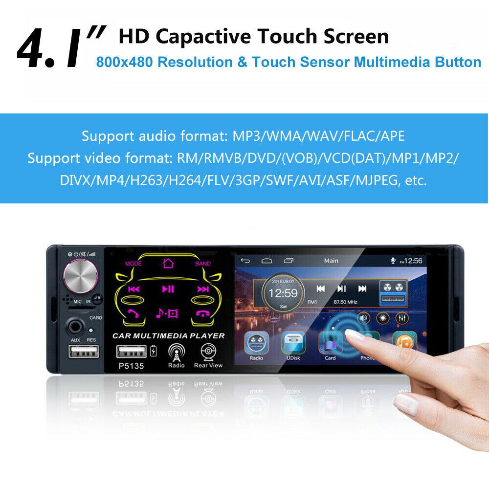 4.1" Car Stereo Bluetooth Radio MP5 Player In... – Vicedeal