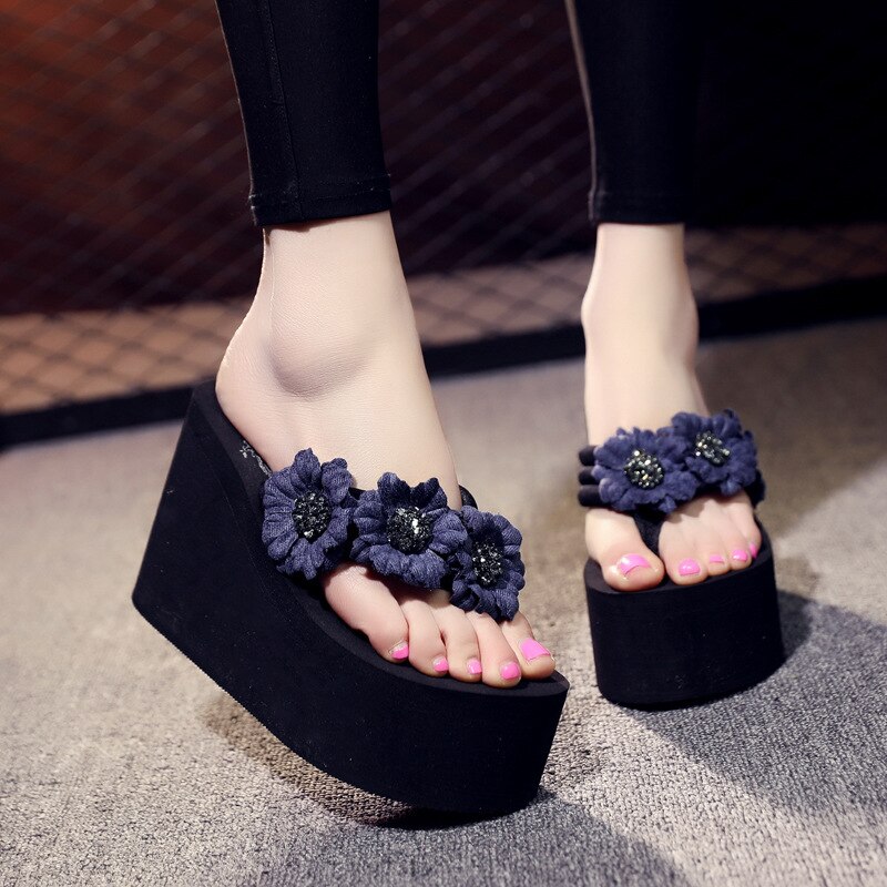 Flower Summer Sandals Wedges Super high heel Women... – Grandado