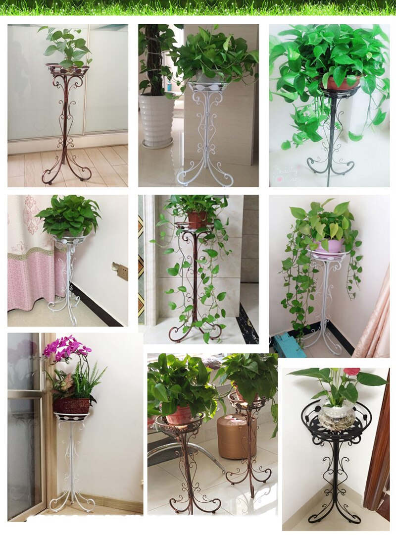 Iron flower stand flowerpot rack floor type Europe... – Vicedeal