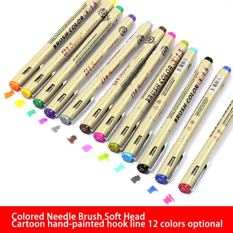 Superior Top 12Colors Drawing Artist Soft Brush Pe... – Grandado