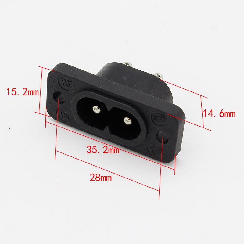 AC250V 2.5A 5pcs 2Pin IEC 320 C8 Schroef Mount Inl... – Vicedeal