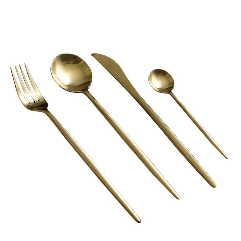 4 stk/sæt sort bestik sæt 304 rustfrit stål wester... – Grandado