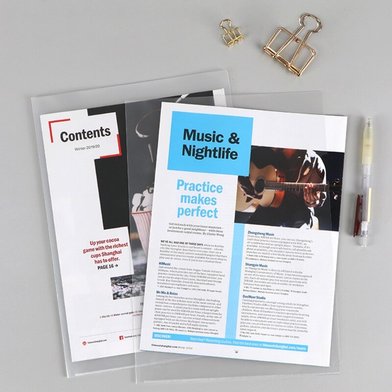 20 Pcs Clear Presentation Files Paper Cover Transp... – Vicedeal