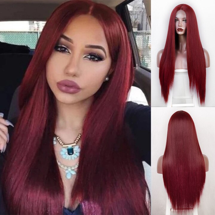 Doris Beauty Long Synthetic Wig Straight Blonde Bl... – Vicedeal