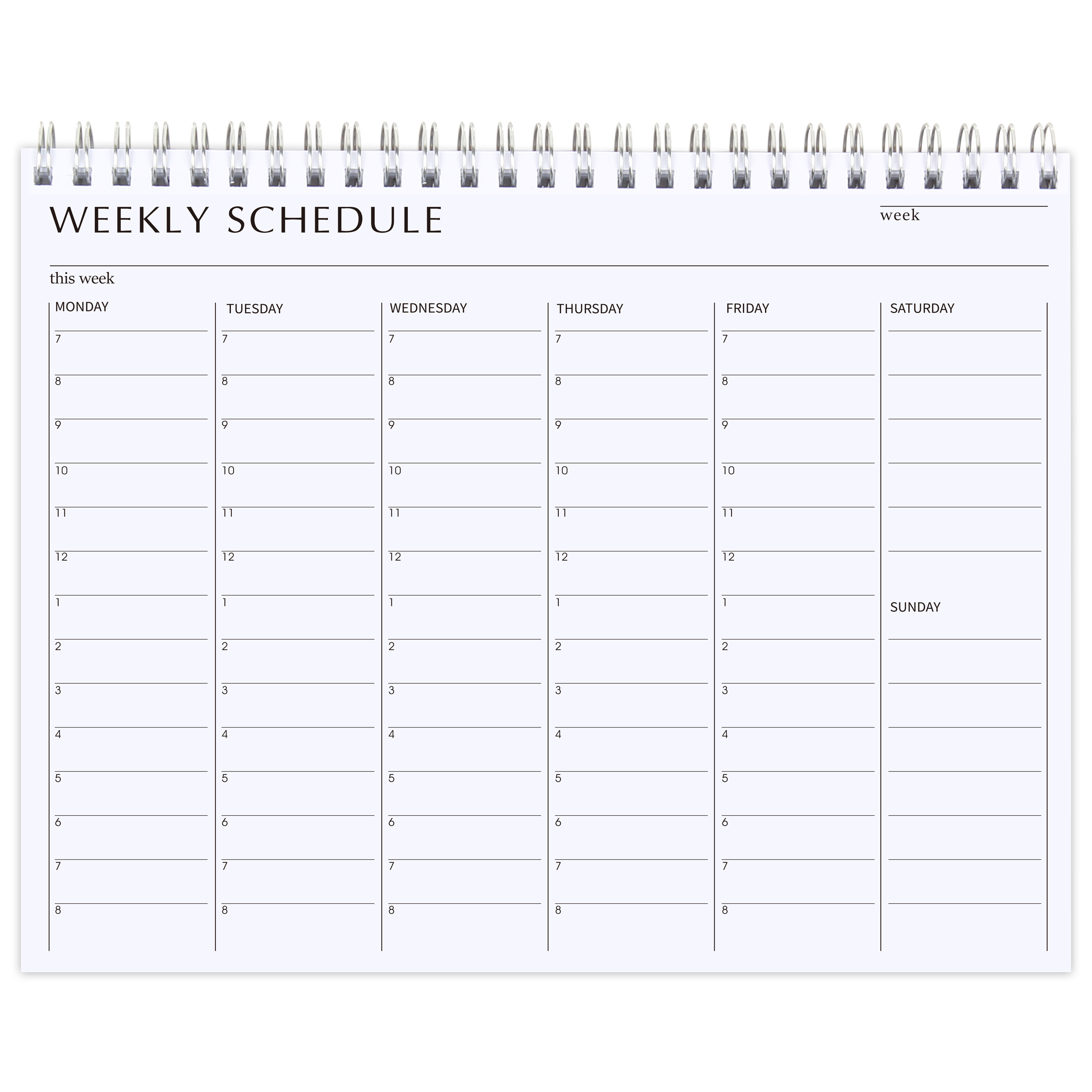 Daily Weekly Planner Calendar Schedule Appointment... – Grandado